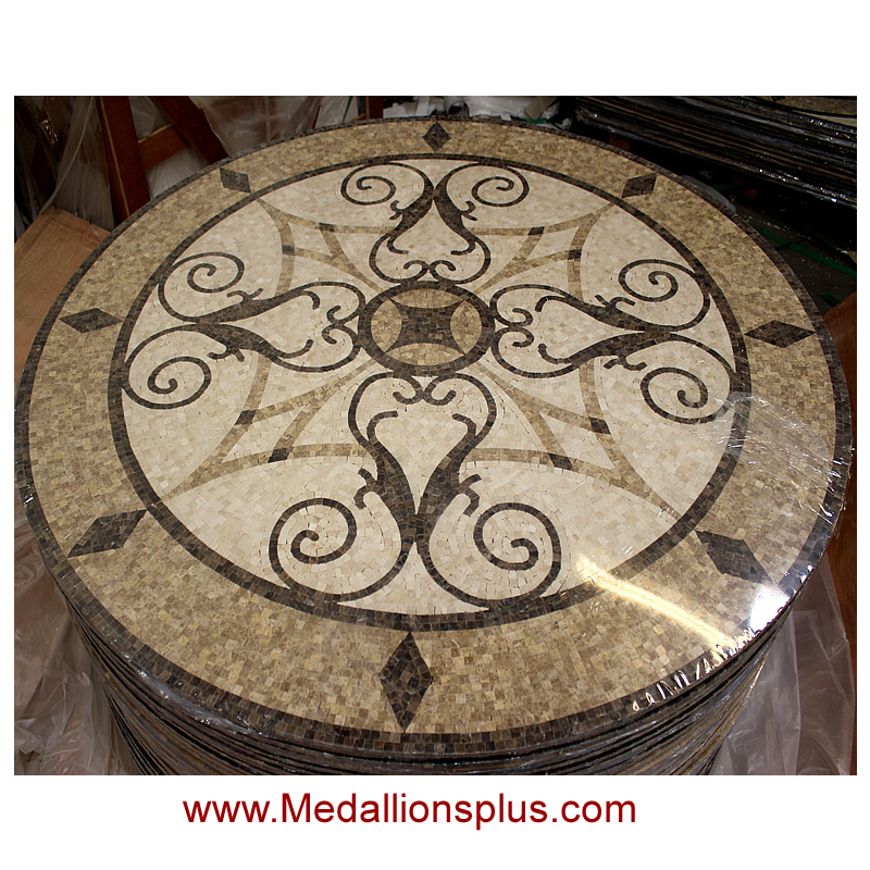 Kristine 24 Polished Mosaic Floor Medallion Floor Medallions On Sale