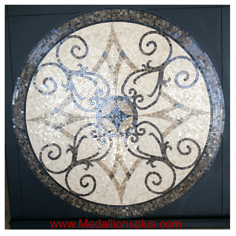 Kristine Iii 48 Polished Mosaic Floor Medallion Floor Medallions On