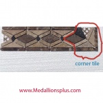 Marble Chain - Tile Border Corner 4" x 12" - MedallionsPlus.com - Floor ...