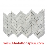 Fishtail - Carrara Marble Polished Mosaic Tiles - MedallionsPlus.com ...