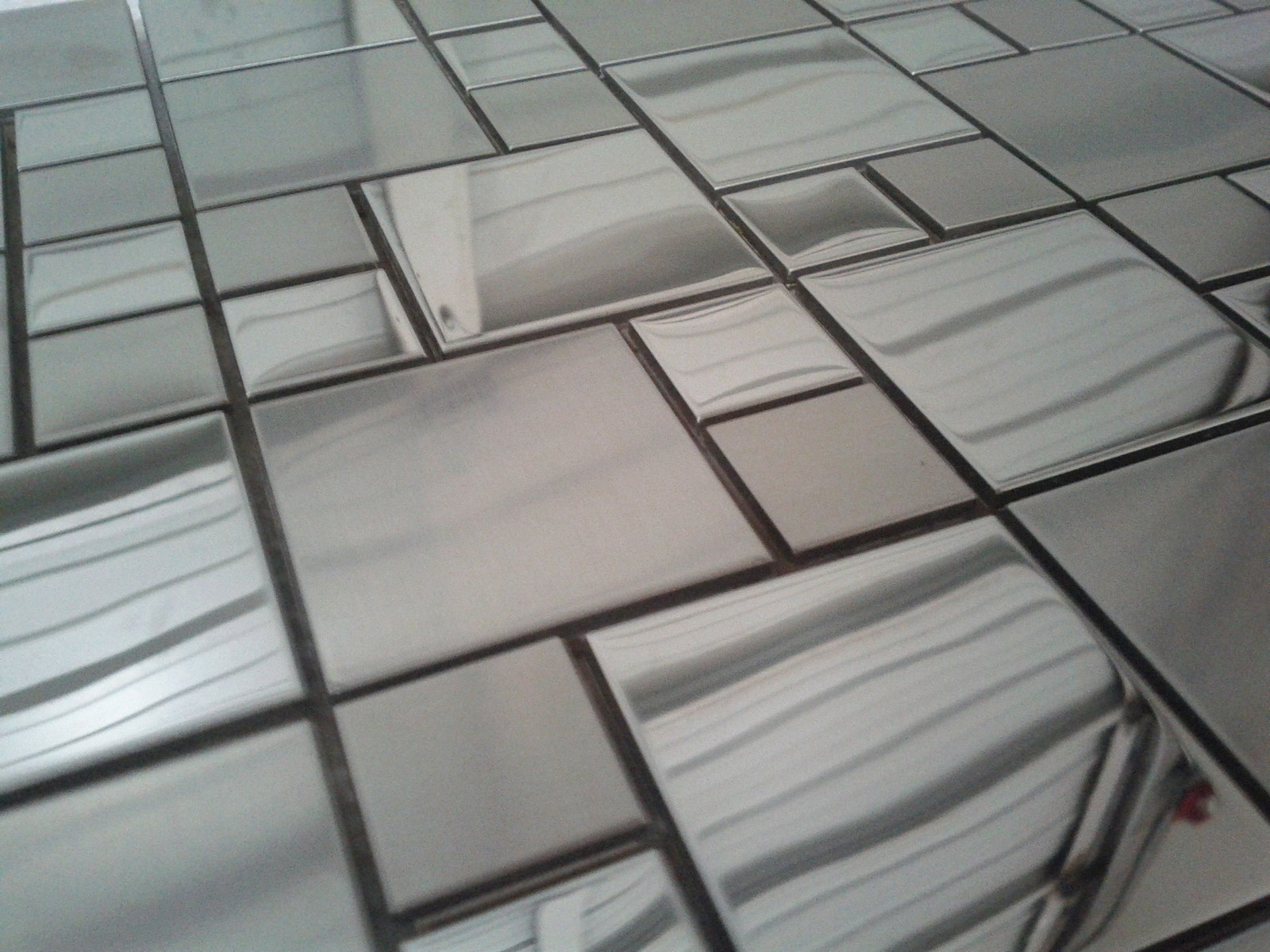 Stainless Steel Backsplash Squares - MedallionsPlus.com - Floor ...