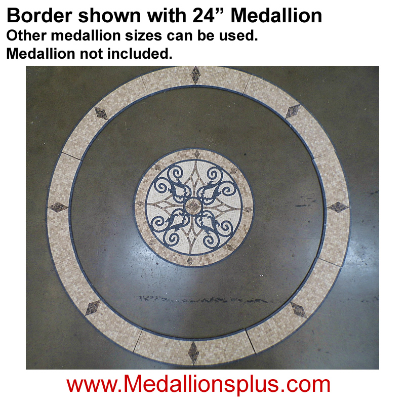 5 ft Tumbled Mosaic Medallion Border Ring - MedallionsPlus.com - Floor ...