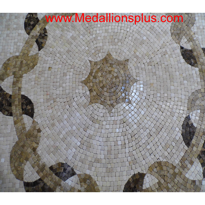 Festival, 36" Square Mosaic Medallion - Tumbled - MedallionsPlus.com ...