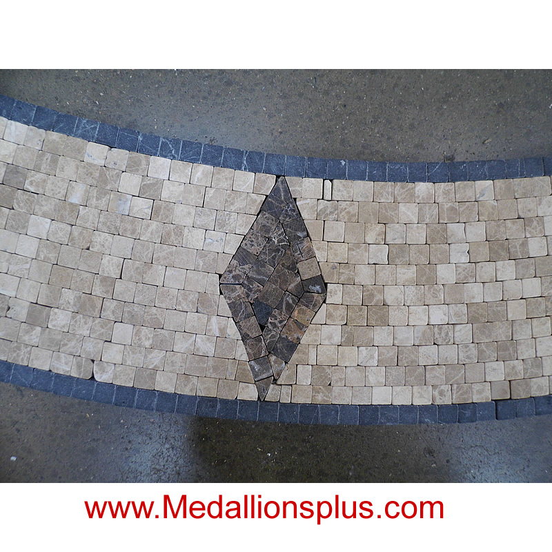 5 ft Tumbled Mosaic Medallion Border Ring - MedallionsPlus.com - Floor ...