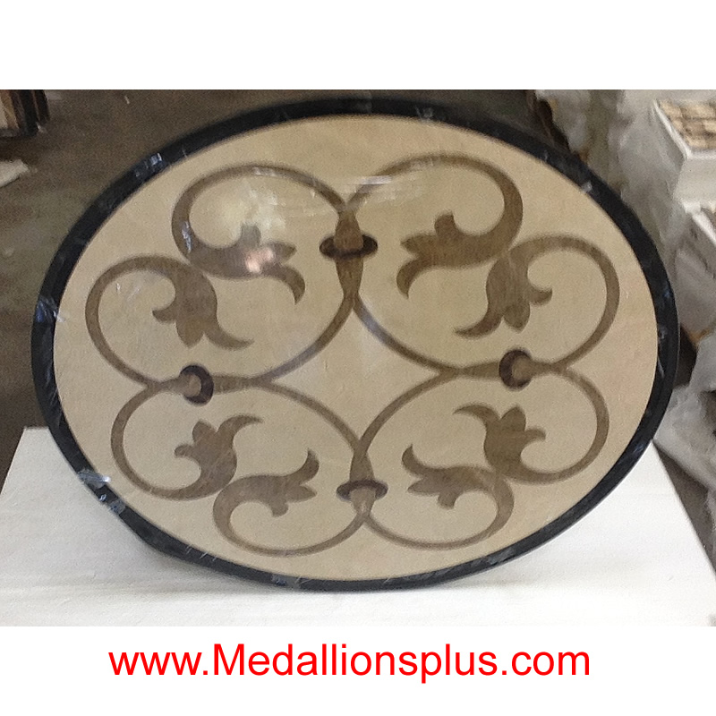 Valencia II 36" Stone Floor Medallion - MedallionsPlus.com - Floor ...