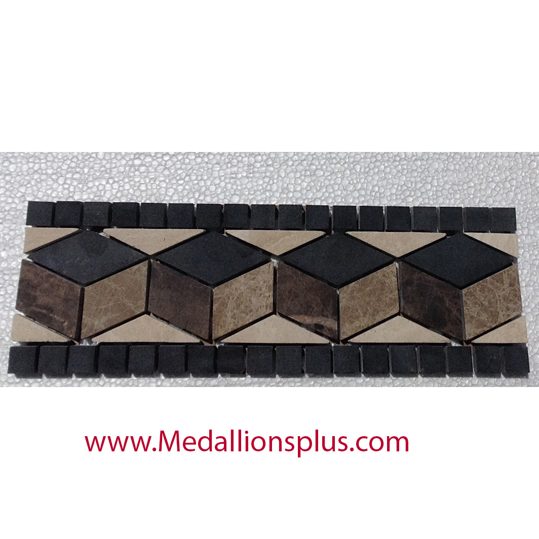 Granite and Marble - Tile Border 4" x 12" - MedallionsPlus.com - Floor ...