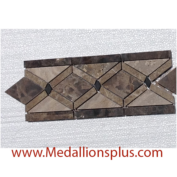 Marble Chain - Tile Border Honed 5" x 12" - MedallionsPlus.com - Floor ...