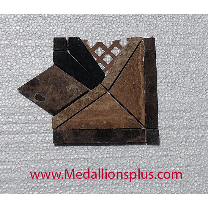 Marble Chain - Tile Border Honed Corner 5" x 12" - MedallionsPlus.com ...