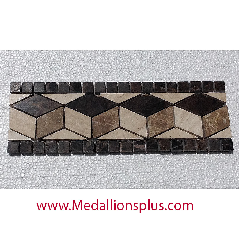 Dark Marble Polished - Tile Border 4" x 12" - MedallionsPlus.com ...
