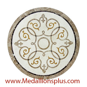 Waterjet Medallion - Design 55 - MedallionsPlus.com - Floor Medallions ...