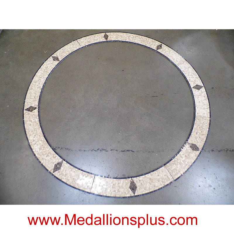 8 ft Polished Mosaic Medallion Border Ring - MedallionsPlus.com - Floor ...
